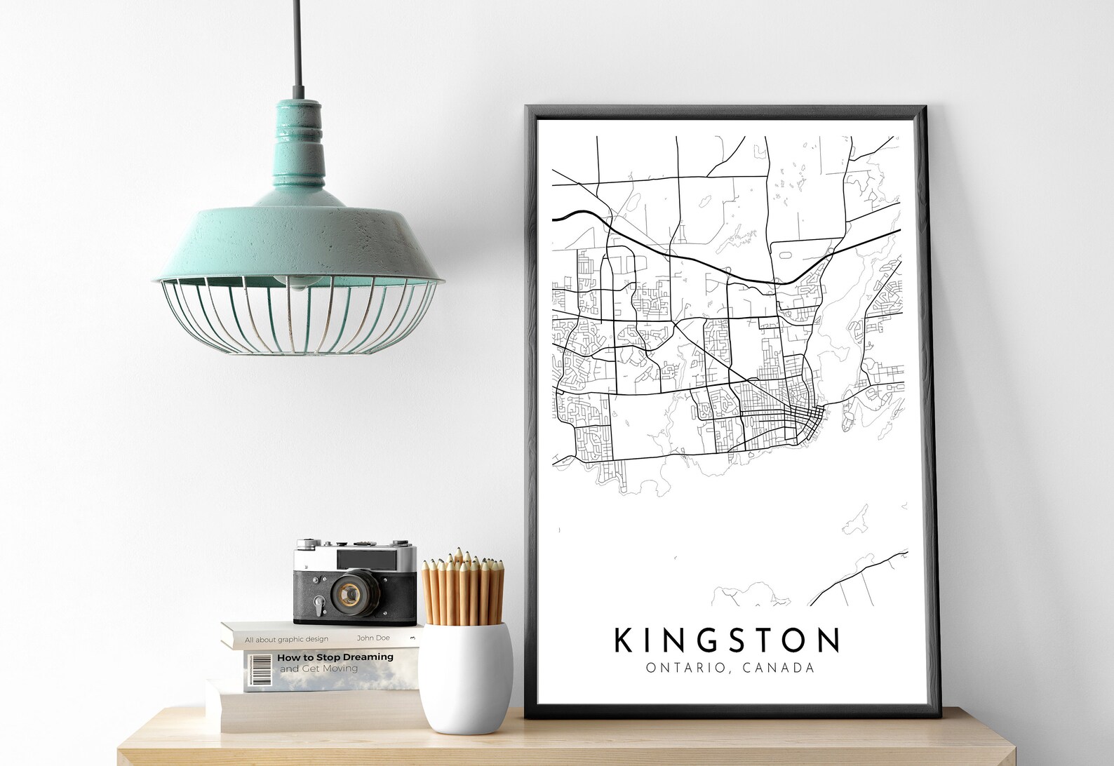 KINGSTON City Map PRINTABLE Black and White Wall Art Poster - Etsy