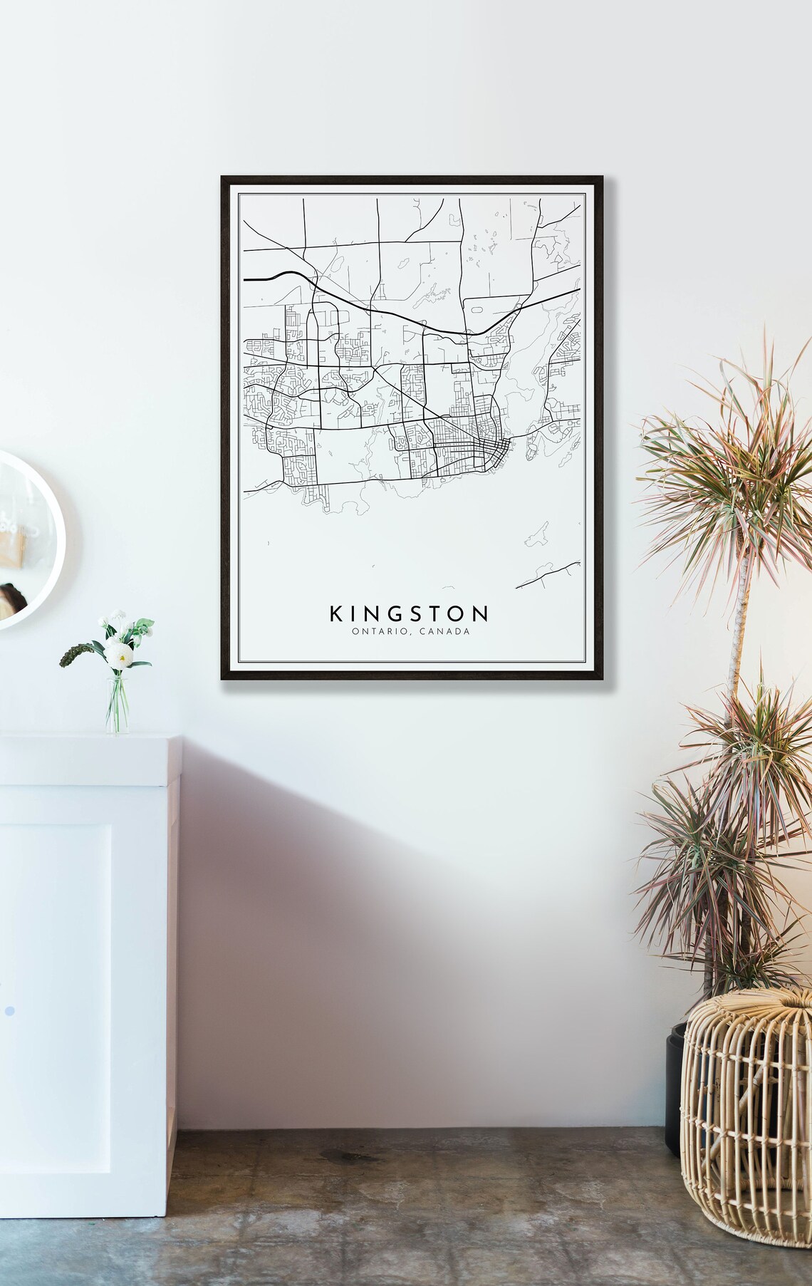 KINGSTON City Map PRINTABLE Black and White Wall Art Poster - Etsy