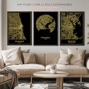 Personalized Map Poster | Custom City Map Print | Any City or Location ...