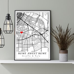 New Home Custom Map PRINTABLE Personalized Location Poster First Home ...