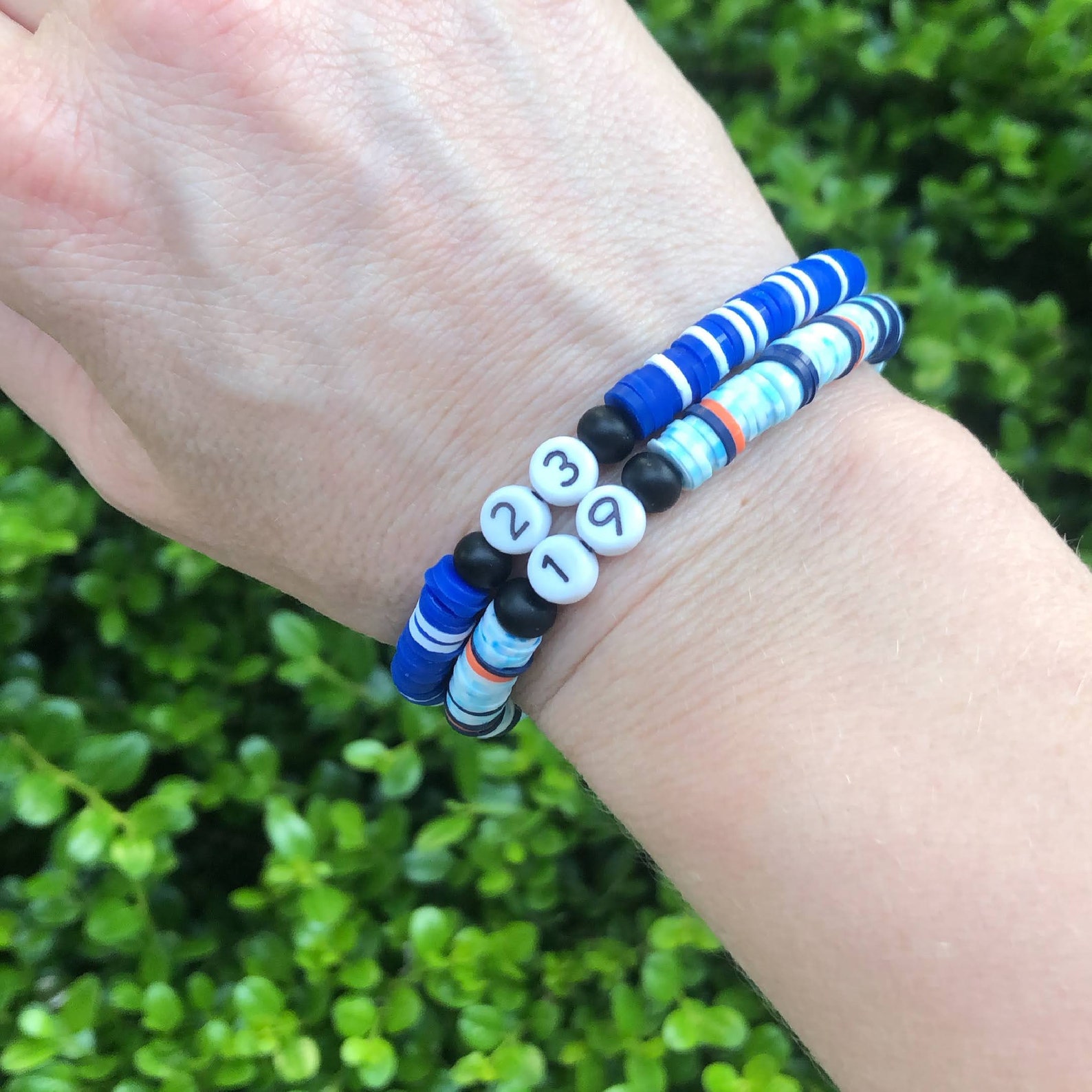 Customizable Heishi Clay Team Bracelet: Personalized Name & Colors - Etsy