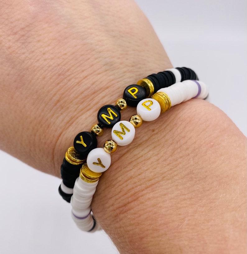 YMP Clay Disc Bead Bracelet Set: Bestie Gift - Etsy