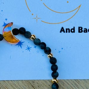 Crystal Moon Bracelet: Quartz or Labradorite Beaded Stretch Bracelet - Etsy