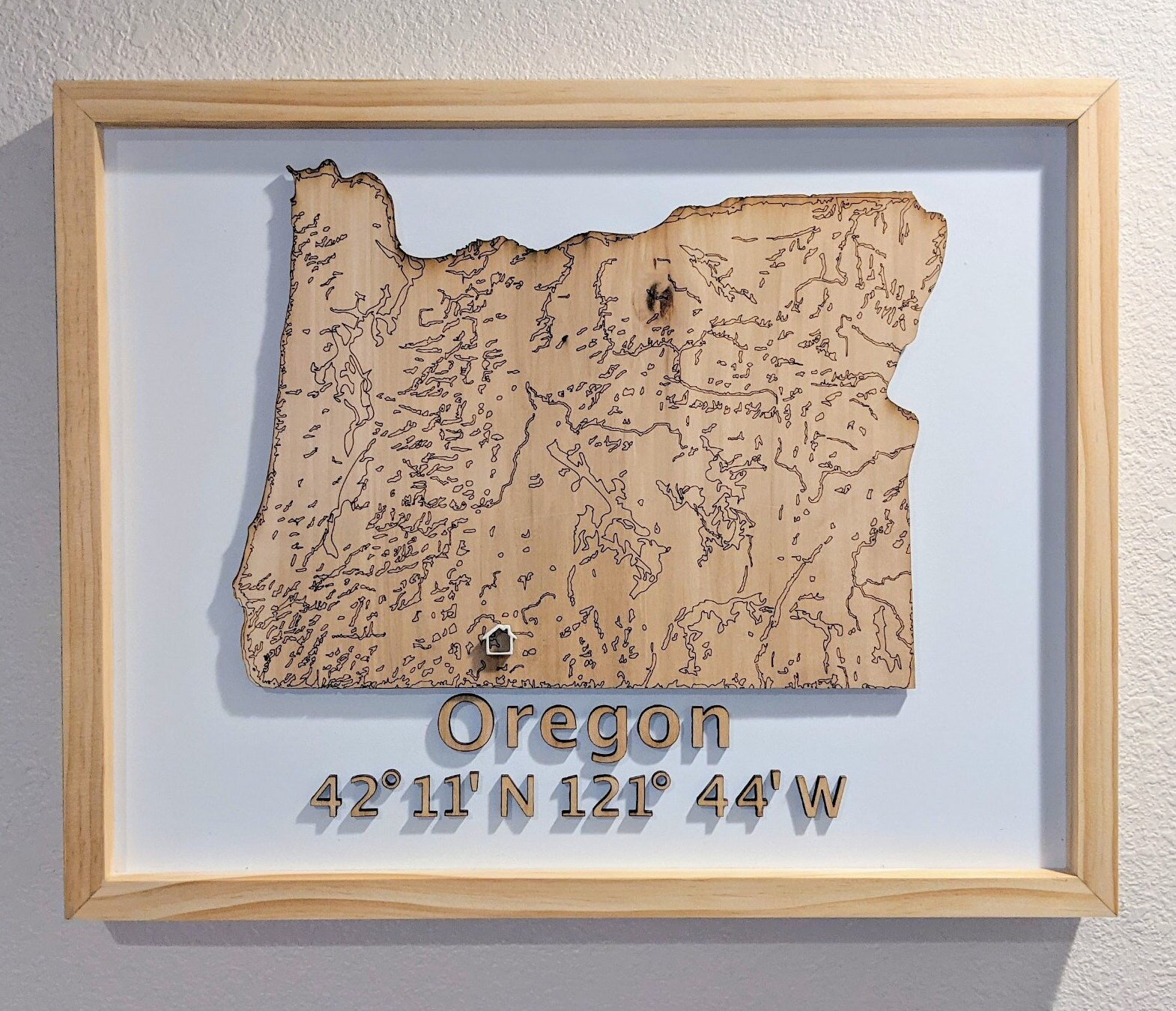 Custom Home State Topographical Map Wall Art Etsy