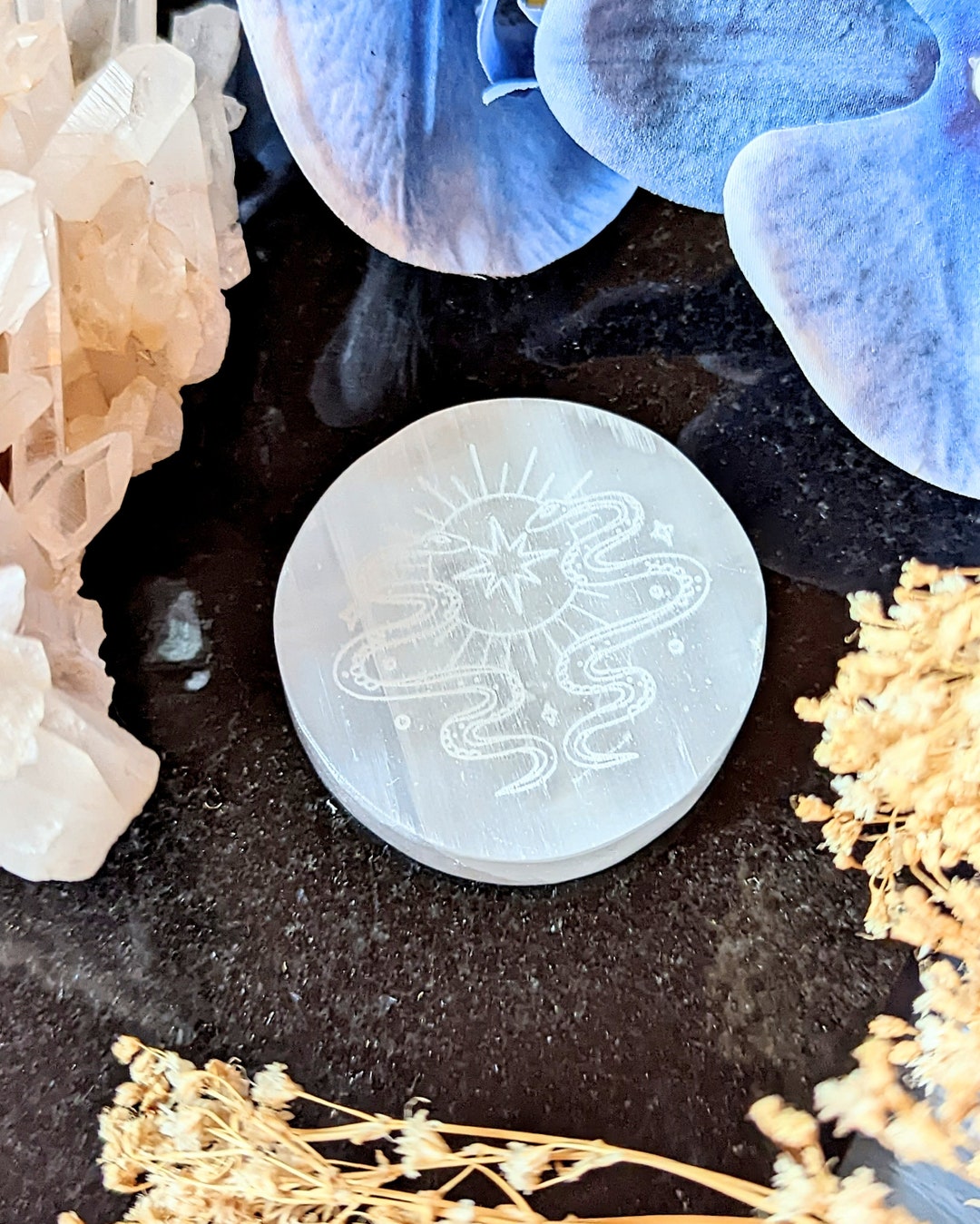 Divine Serpent Selenite Palm Stone Healing Crystal Serpent - Etsy