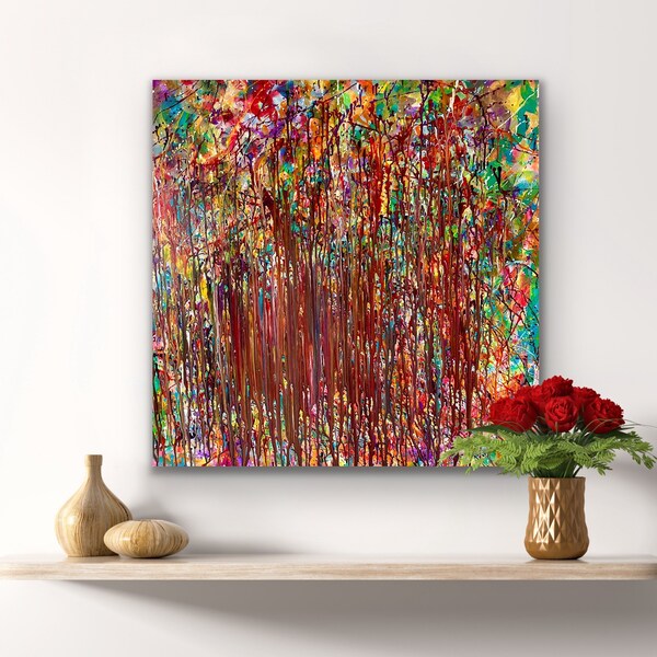 Large Colorful Art - Etsy