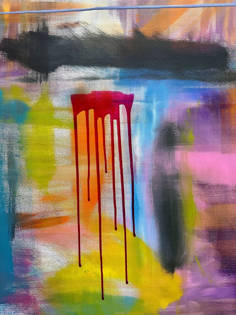 Acrylbild auf Leinwand Abstrakte Kunst Malerei Kunstwerk - Etsy.de