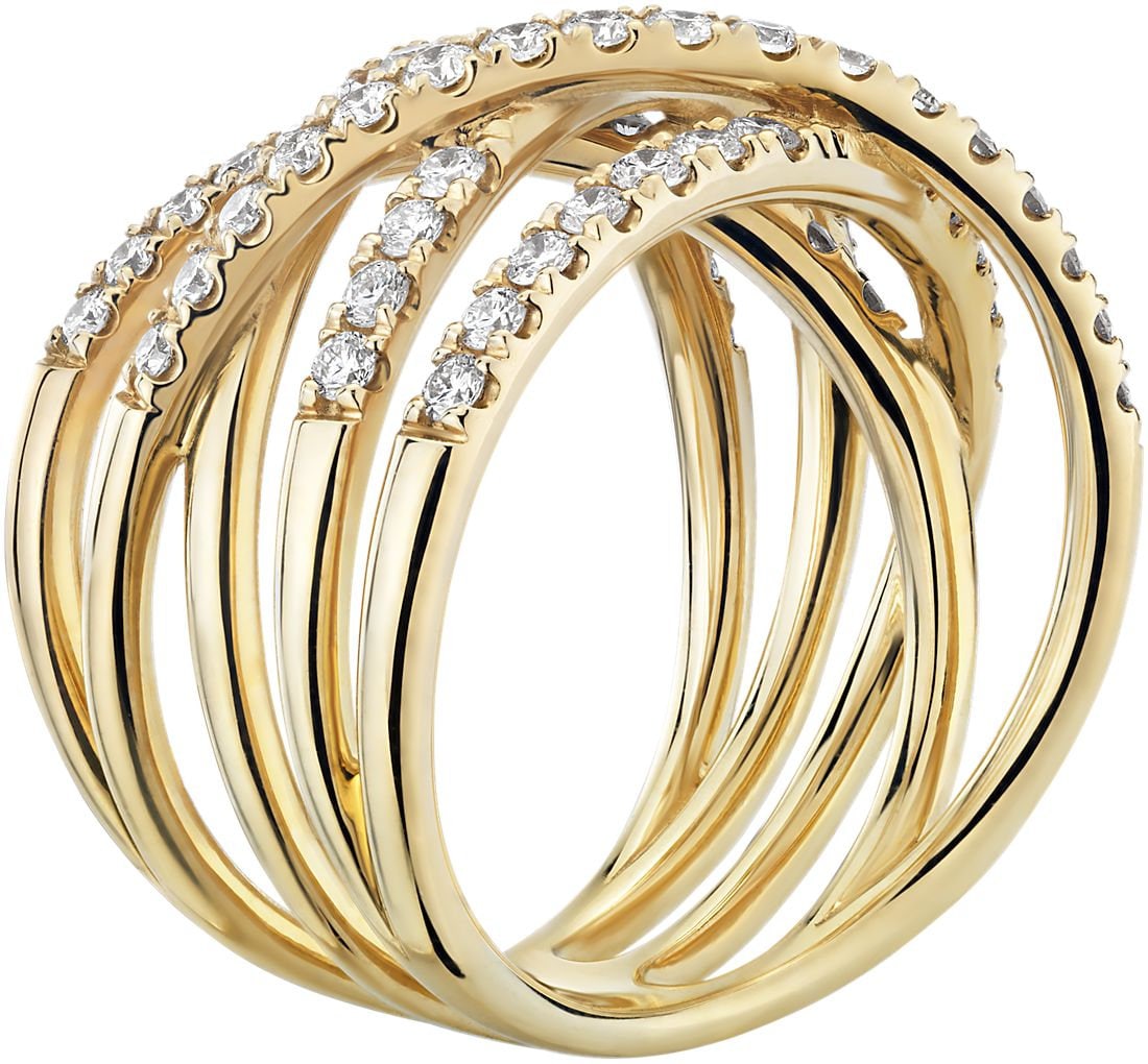 Gold Stackable Diamond Ring for Women, Certified Lab Grown VVS-F ...