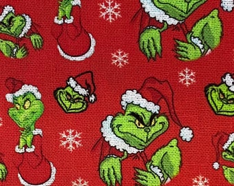 Grinch Fabric by the Yard - Etsy