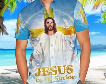 Jesus Button Shirt - Etsy