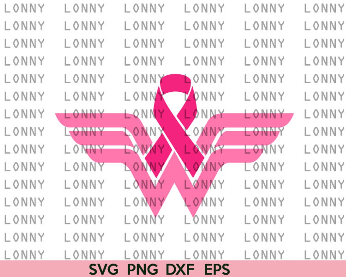Wonder Woman Cancer Ribbon Svg