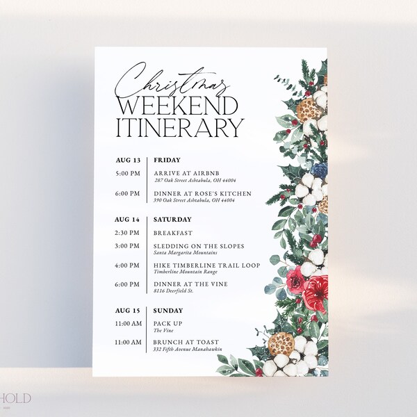 Itinerary - Etsy