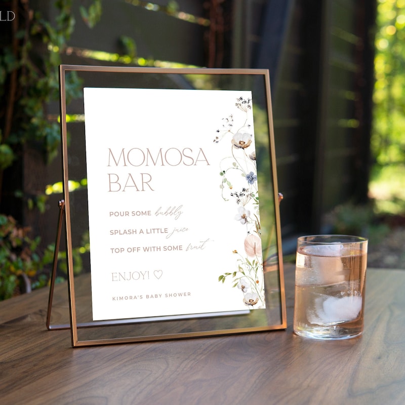 Mom Mosa Bar Sign - Etsy