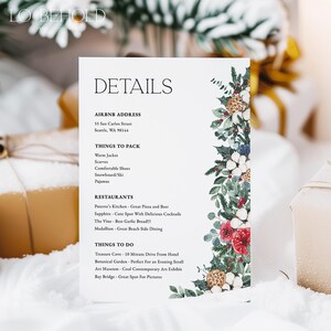Christmas Itinerary Template, Printable Holiday Itinerary Schedule ...
