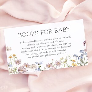 Wildflower Books for Baby Card Template, Baby Shower Baby Book ...