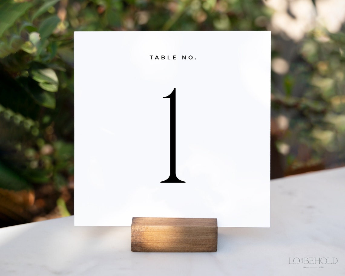 ALTAR Minimalist Table Number Template DIY Instant Download - Etsy