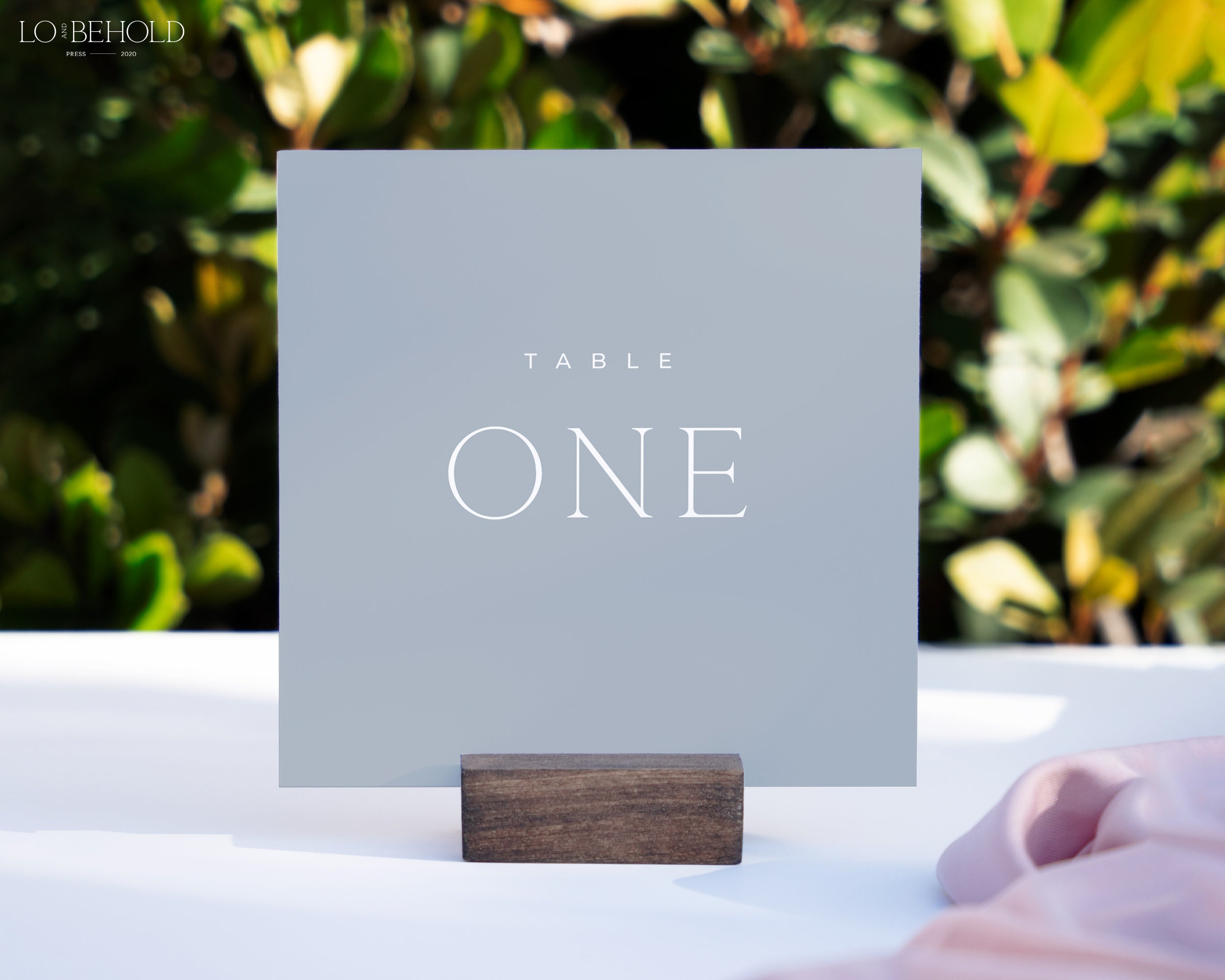 GRACE | Table Number Template Dusty Blue Minimal Editable Template DIY ...