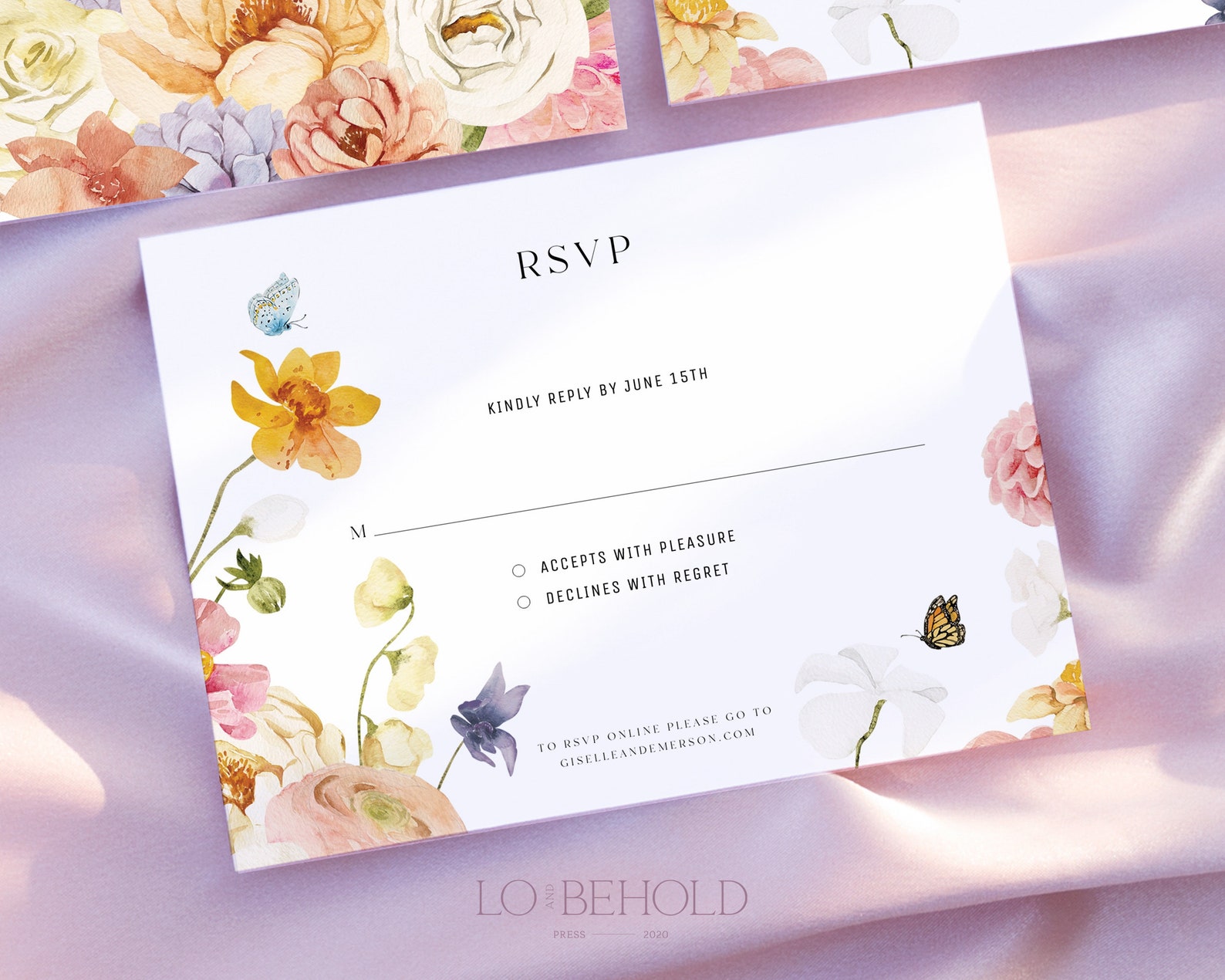 BLOOM Spring Floral Wedding Invitation Suite Editable | Etsy