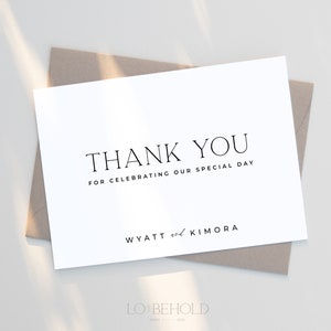 ALTAR | Minimalist Thank You Card Template Simple Modern Thank You ...