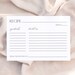 ALTAR Minimalist Recipe Card Bridal Shower Editable Template DIY ...