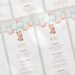 TEDDY Bear Menu Template Download Bear With Balloon Baby Shower Menu ...