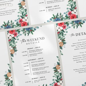 Holiday Itinerary Template, Printable Christmas Itinerary Schedule ...