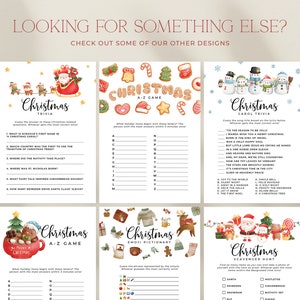 12 Christmas Games Bundle Template, Printable Christmas Party Games ...