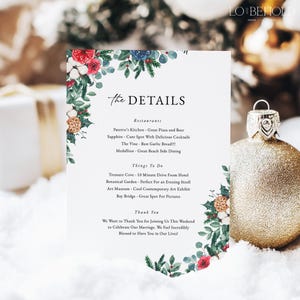 Holiday Itinerary Template, Printable Christmas Itinerary Schedule ...