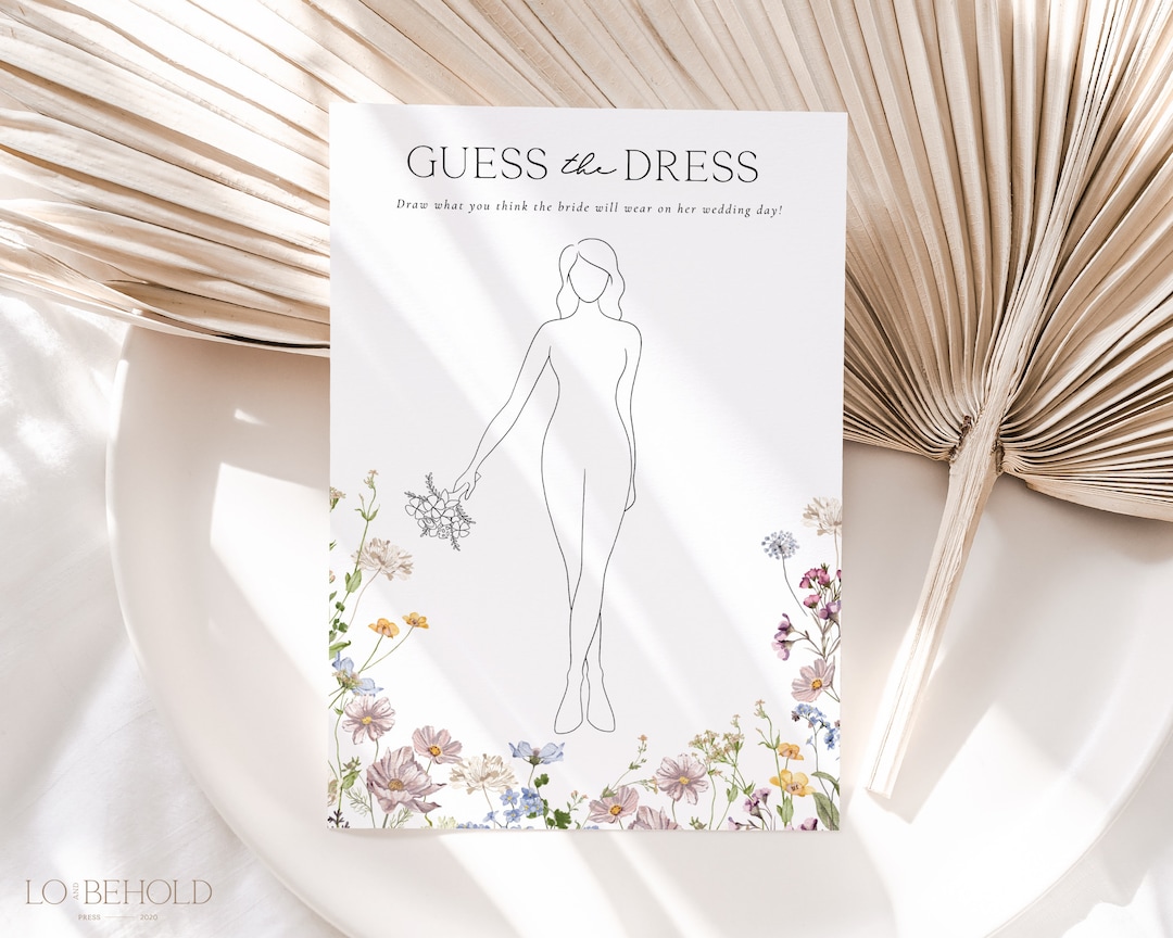 Guess the Dress Bridal Shower Game Template Download, Printable ...