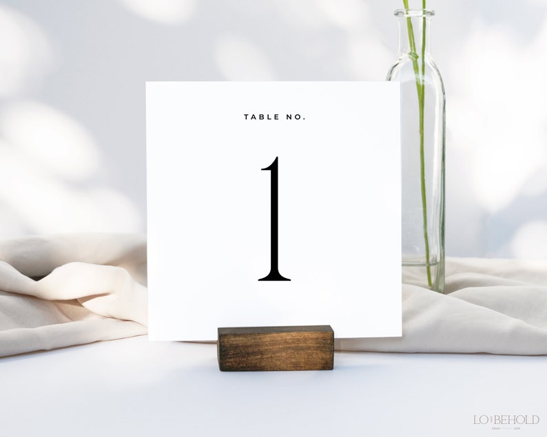 ALTAR Minimalist Table Number Template DIY Instant Download - Etsy
