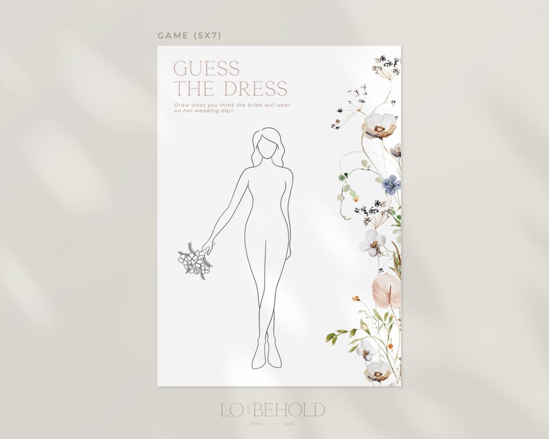 ENCHANTED Guess the Dress Bridal Shower Game Template - Etsy