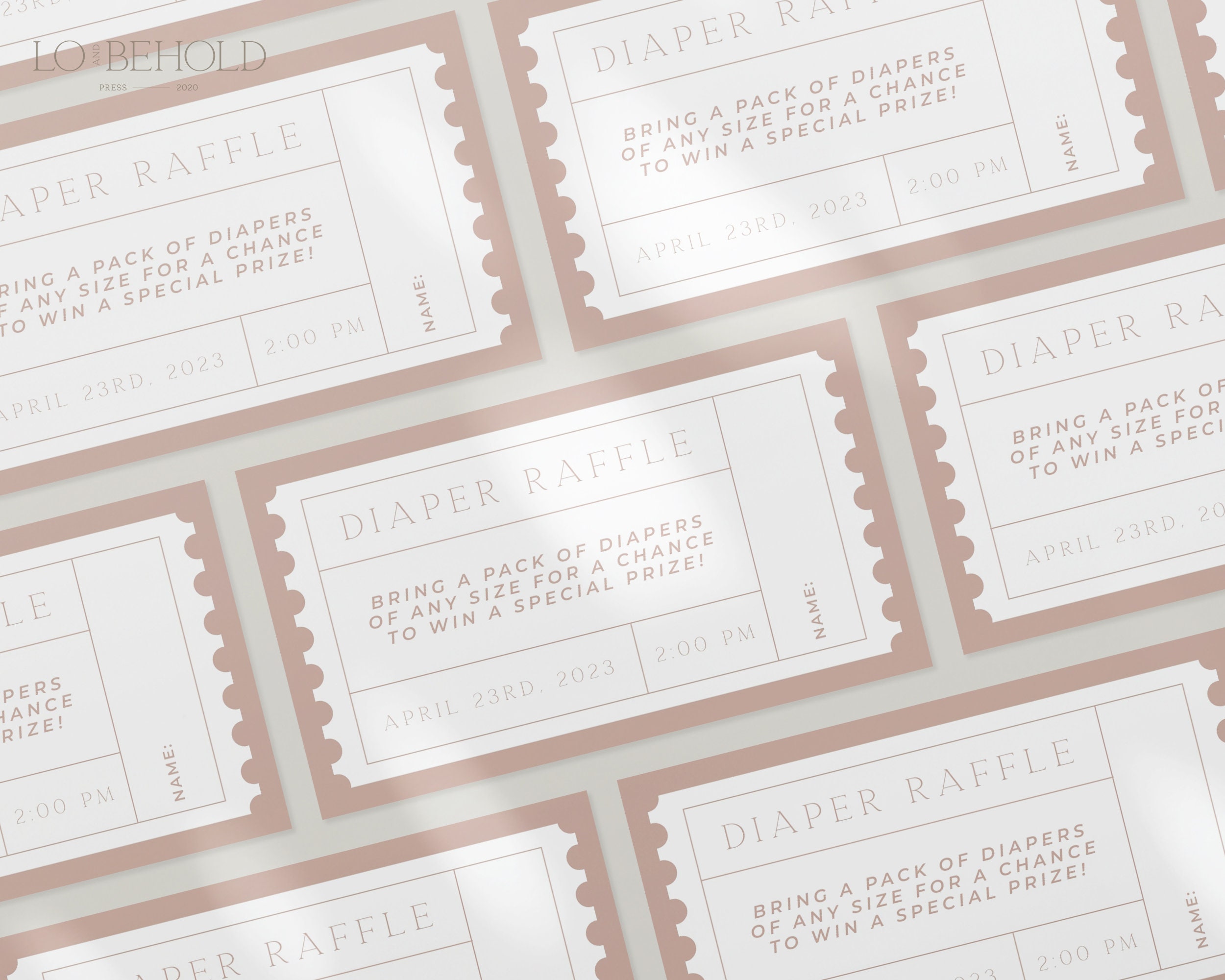 ENCHANTED Diaper Raffle Ticket Template Baby Shower DIY | Etsy