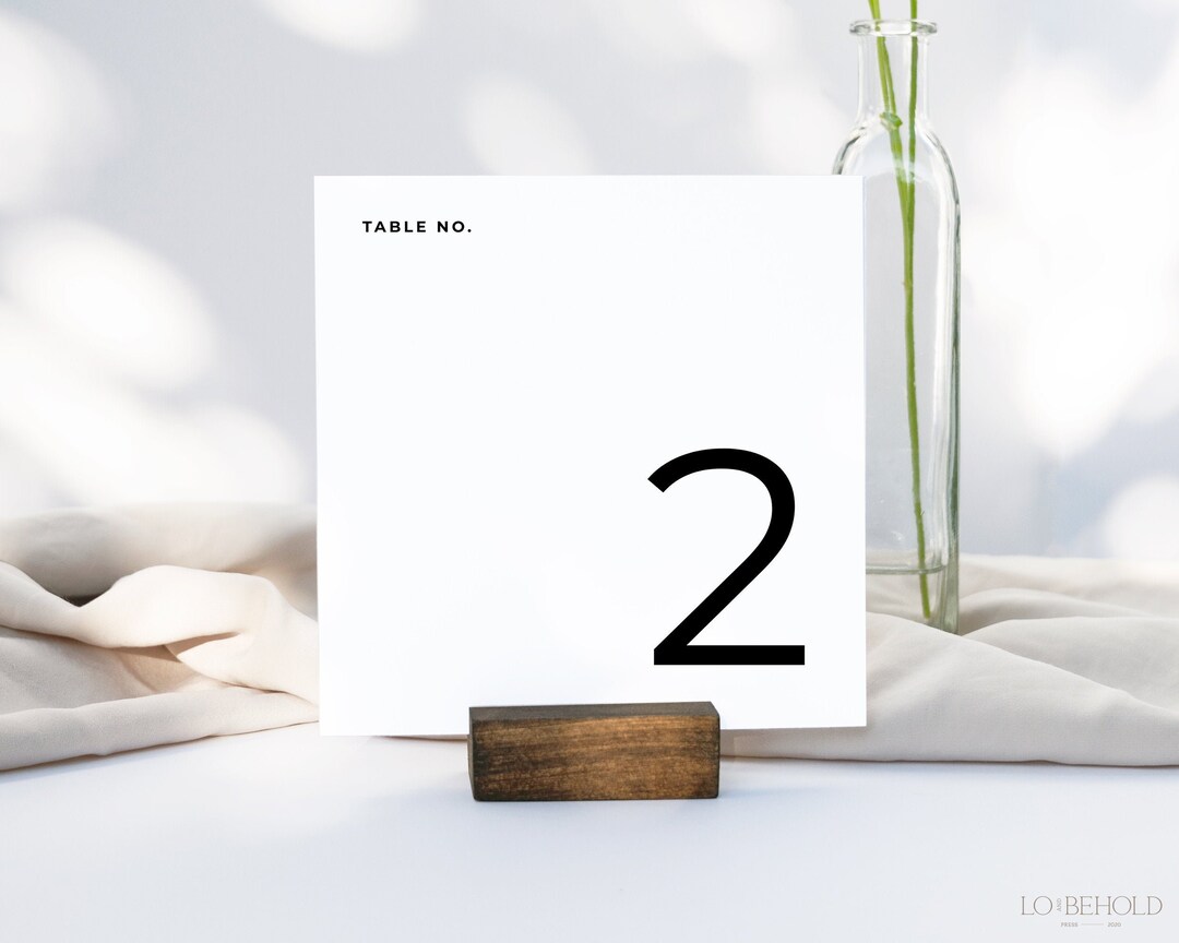 PROMISE | Minimal Table Number Template Editable Template DIY Instant ...