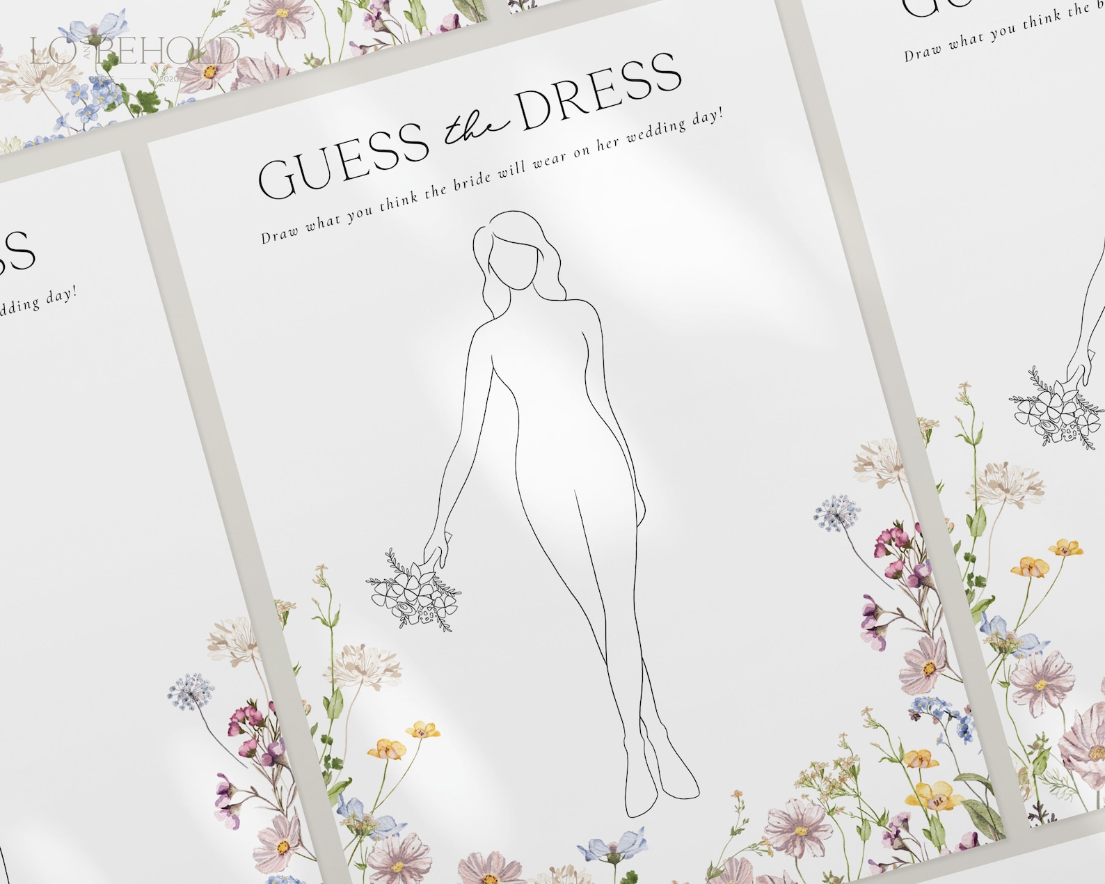 Guess the Dress Bridal Shower Game Template Download, Printable ...