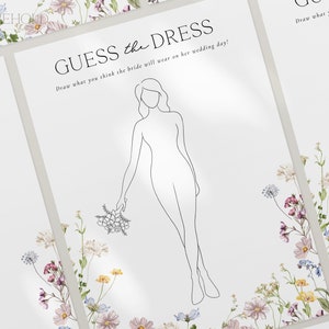 Guess the Dress Bridal Shower Game Template Download, Printable ...