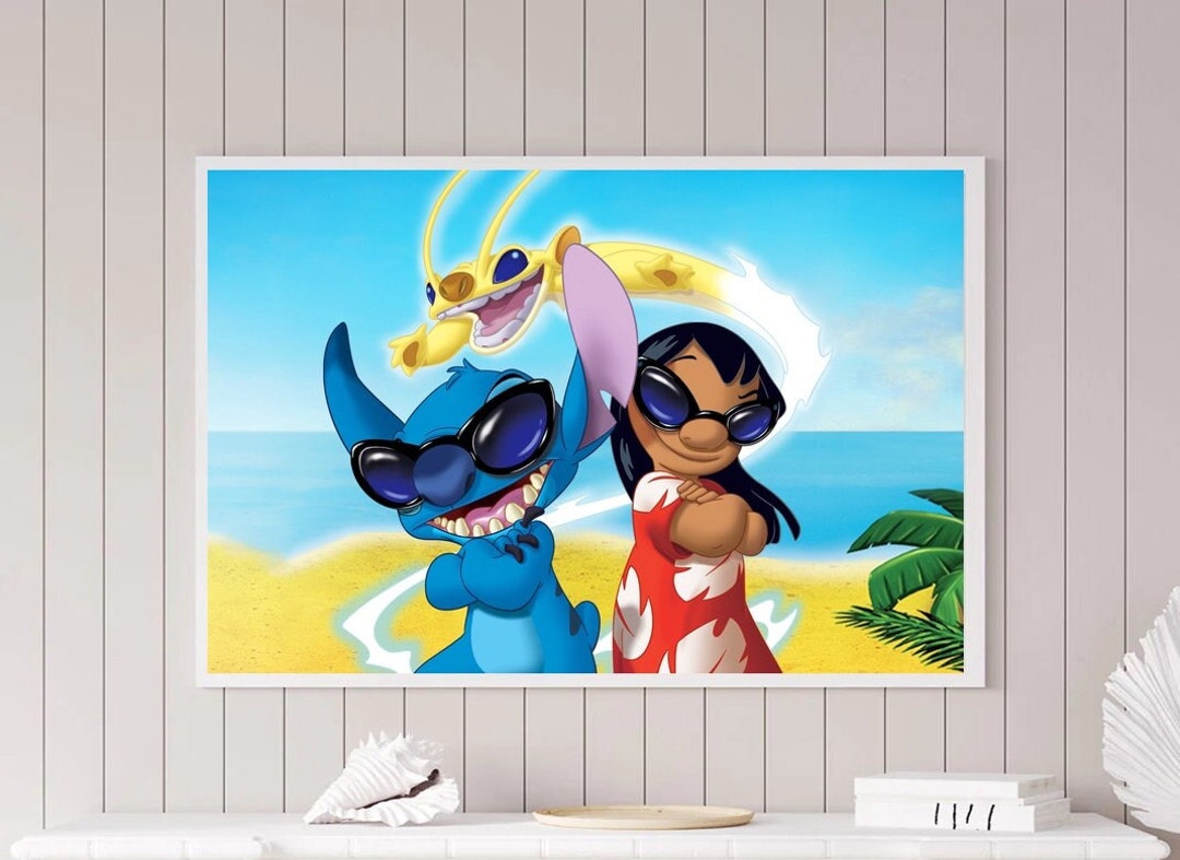 Lilo and Stitch FILMS Movie Canvas Art Poster Unframe Multiple Choice ...