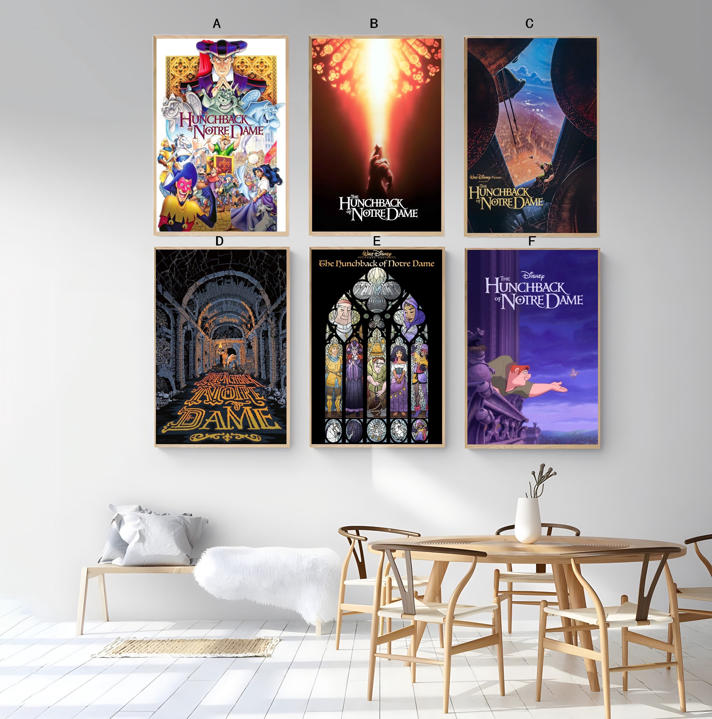 The Hunchback of Notre Dame FILMS Movie Canvas Art Poster Unframe Multiple Choice-12x18''24x36 ...