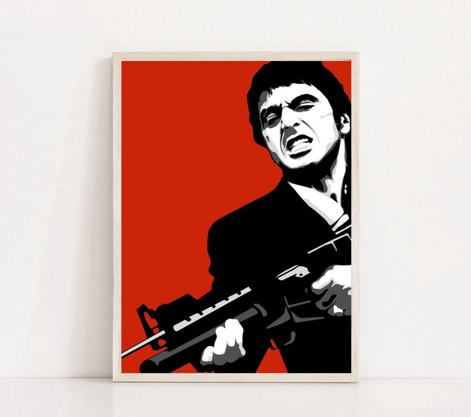 Scarface Fine Art Poster Canvas Painting Wall Decor | Etsy