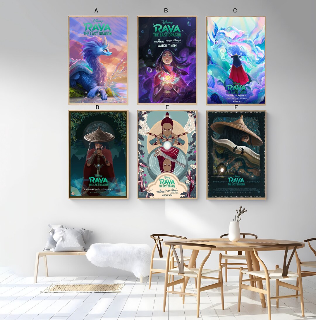 Raya and the Last Dragon FILMS Movie Canvas Art Poster Unframe Multiple ...