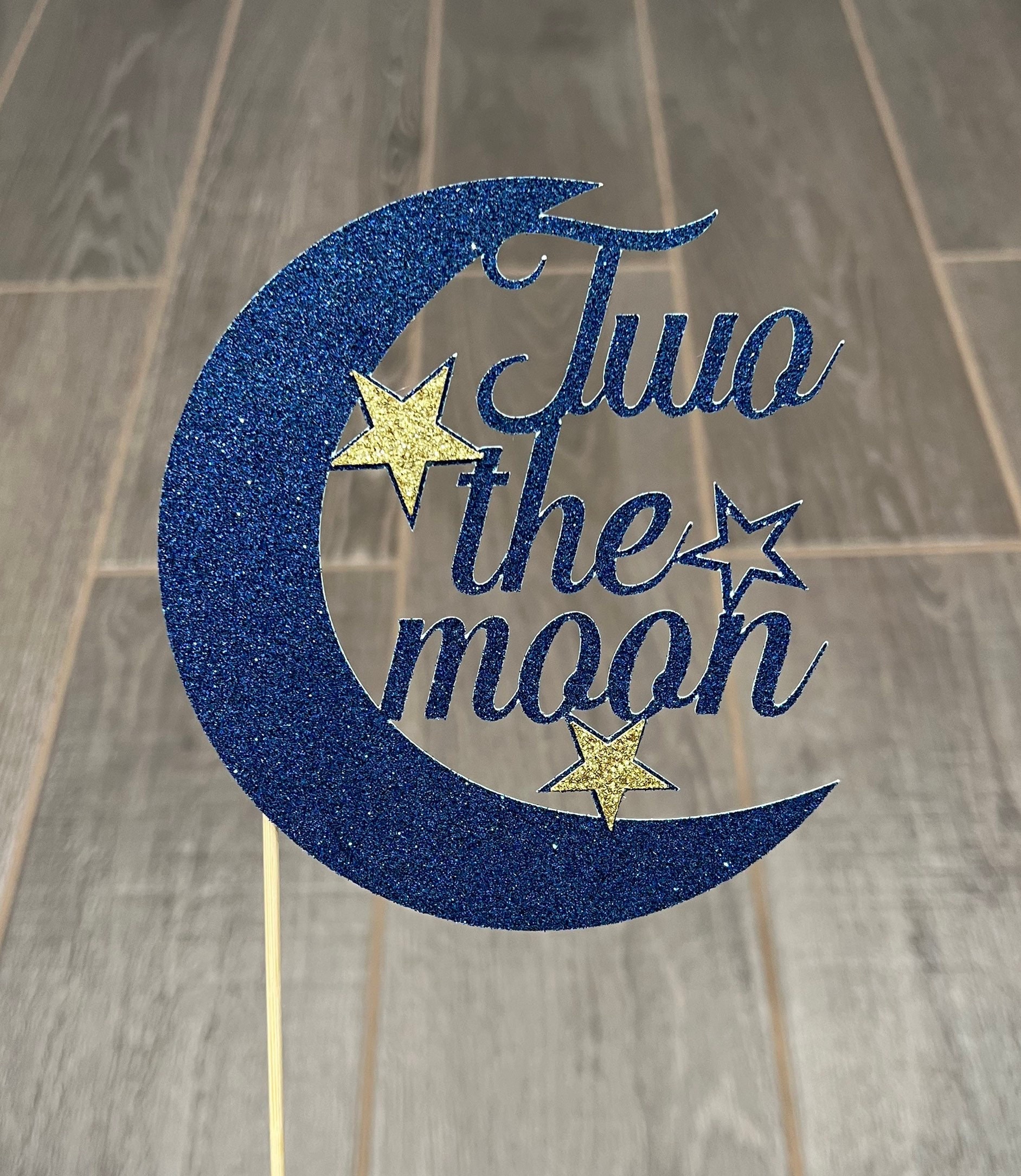 Two the Moon Cake Topper Second Birthday Space Galaxy - Etsy