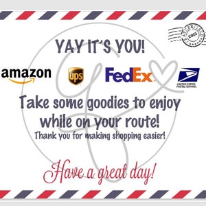 Delivery Driver Sign Instant Download / Amazon / USPS / Fedex - Etsy
