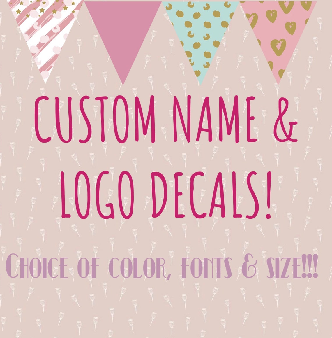 Custom Name or Logo Decals | Etsy