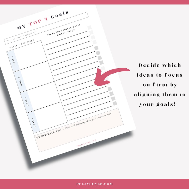 Too Many Tabs Ideas Planner Printable A4 or US Letter Digital Download ...