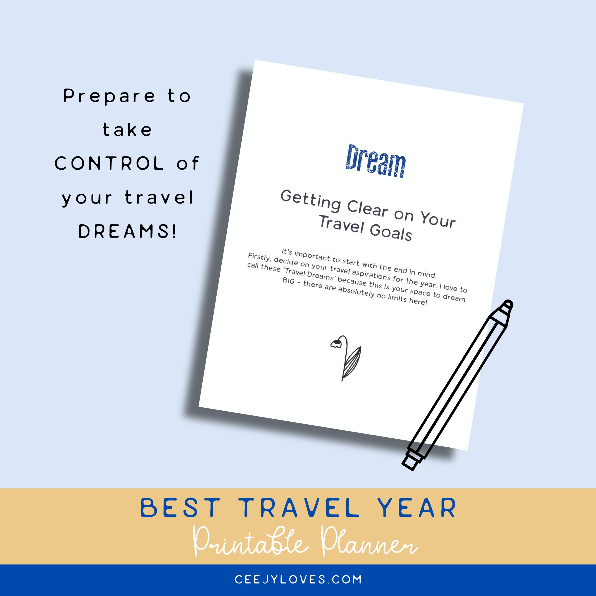 Best Travel Year Printable Planner Lisbon Edition in Blue - Etsy UK
