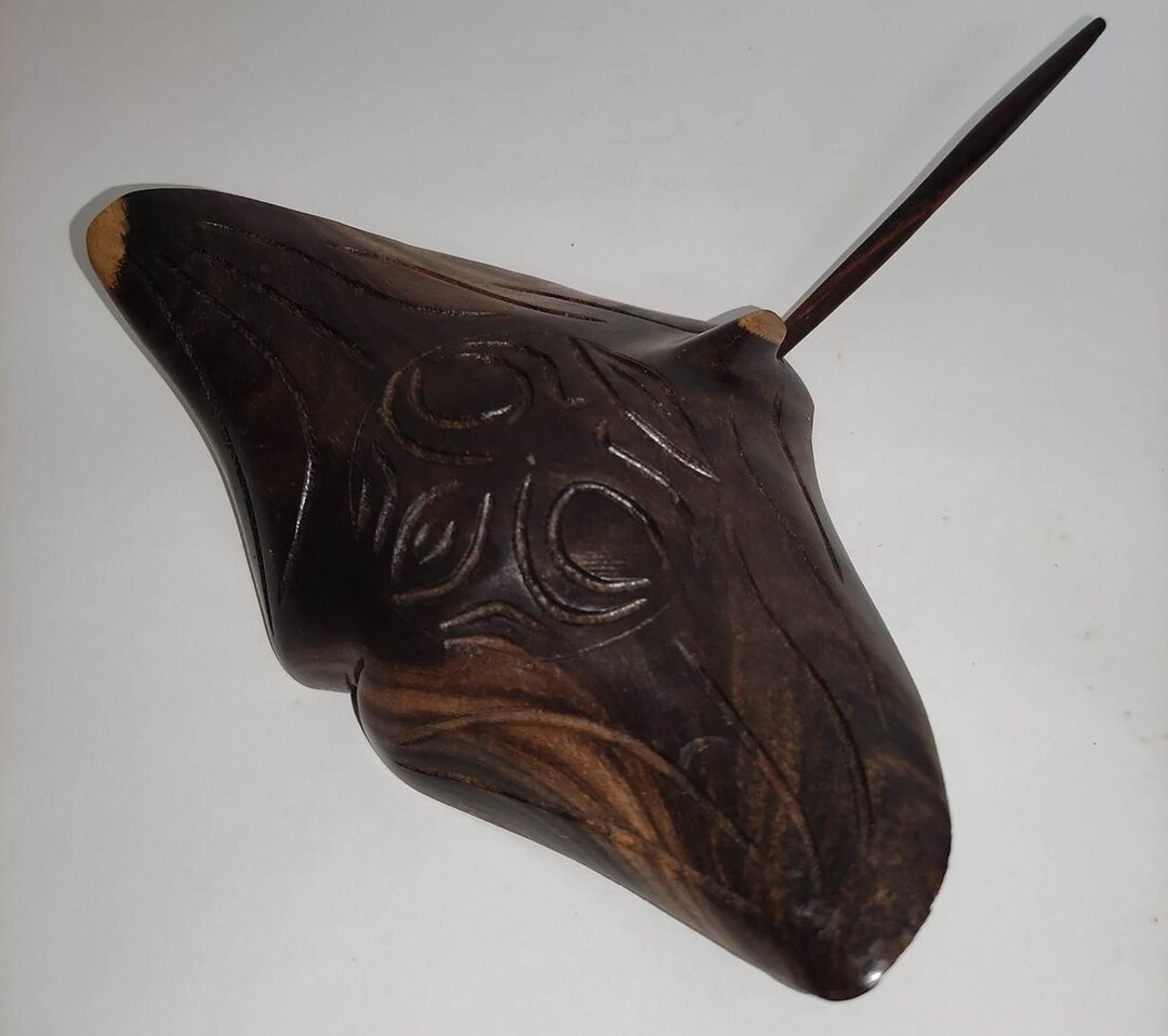 Manta Ray Wood Carving 6 ry15-1 Hand Carved Manta Ray - Etsy