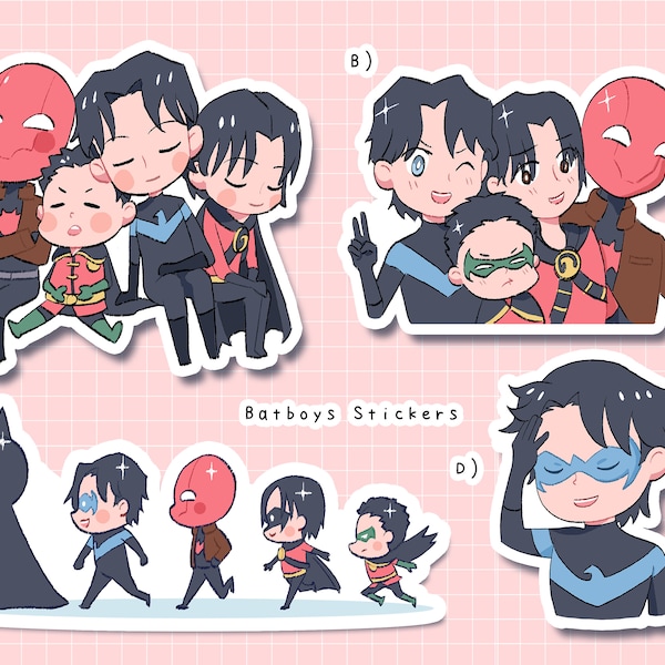 Batfamily Stickers - Etsy