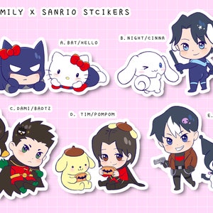 Batfamily & Cute Kawaii Friends Sticker - Etsy