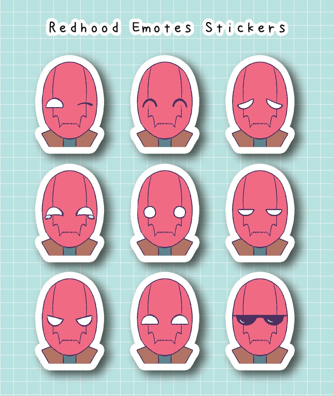 Redhood Emotes Stickers - Etsy