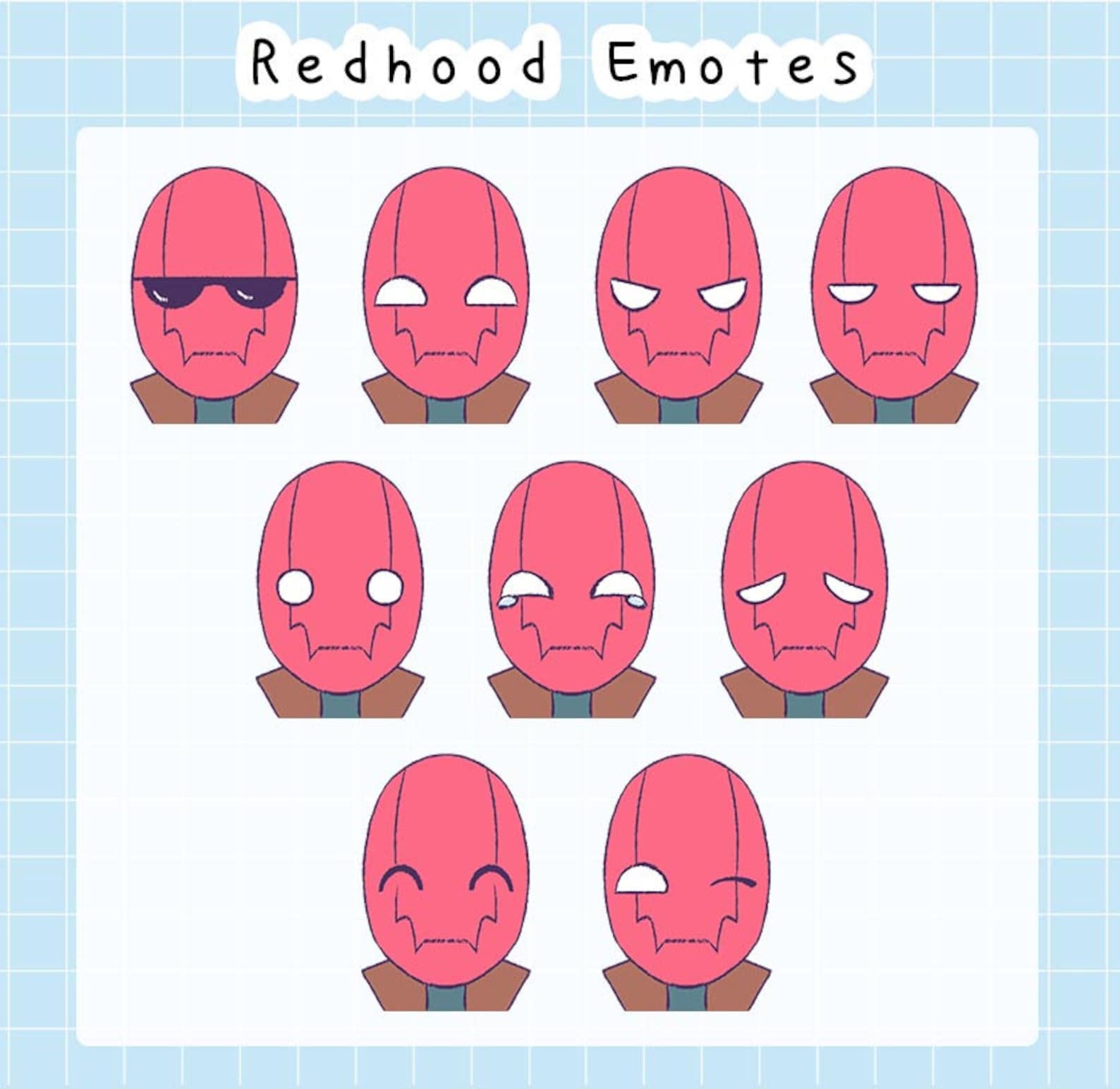 Redhood Twitch/discord Emotes, Emojis (digital Download) - Etsy Canada