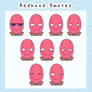 Redhood Twitch/discord Emotes, Emojis (digital Download) - Etsy